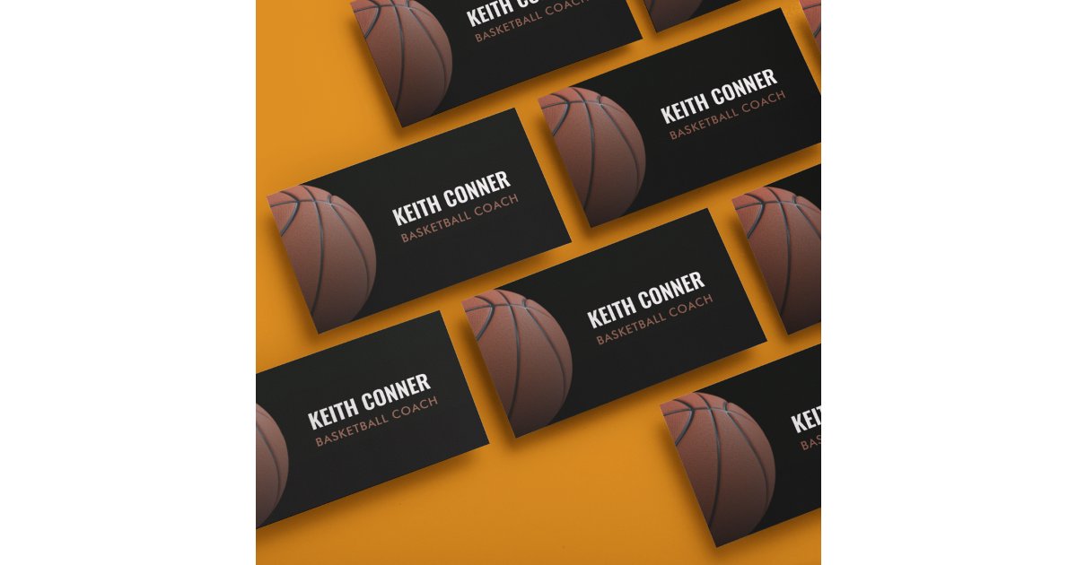 Professional Basketball Coach Business Card | Zazzle