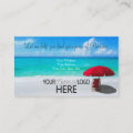 Professional Beach Real Estate Company Logo Business Card | Zazzle