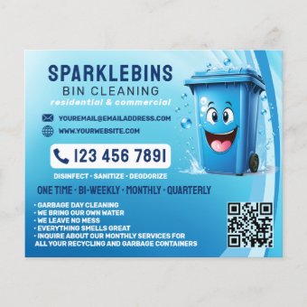 Professional Bin Cleaning Services Flyer | Zazzle