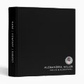 Professional Bio Photo Portfolio 3 Ring Binder | Zazzle