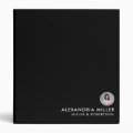 Professional Bio Photo Portfolio 3 Ring Binder | Zazzle