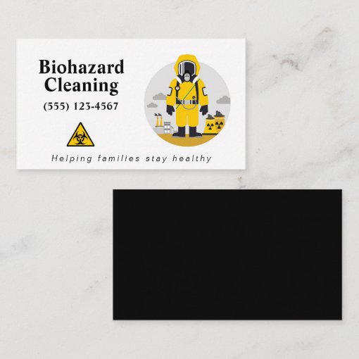Professional Biohazard Cleanup Service Business Card | Zazzle