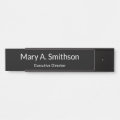 Professional Black and White Name Job Title Office Door Sign | Zazzle
