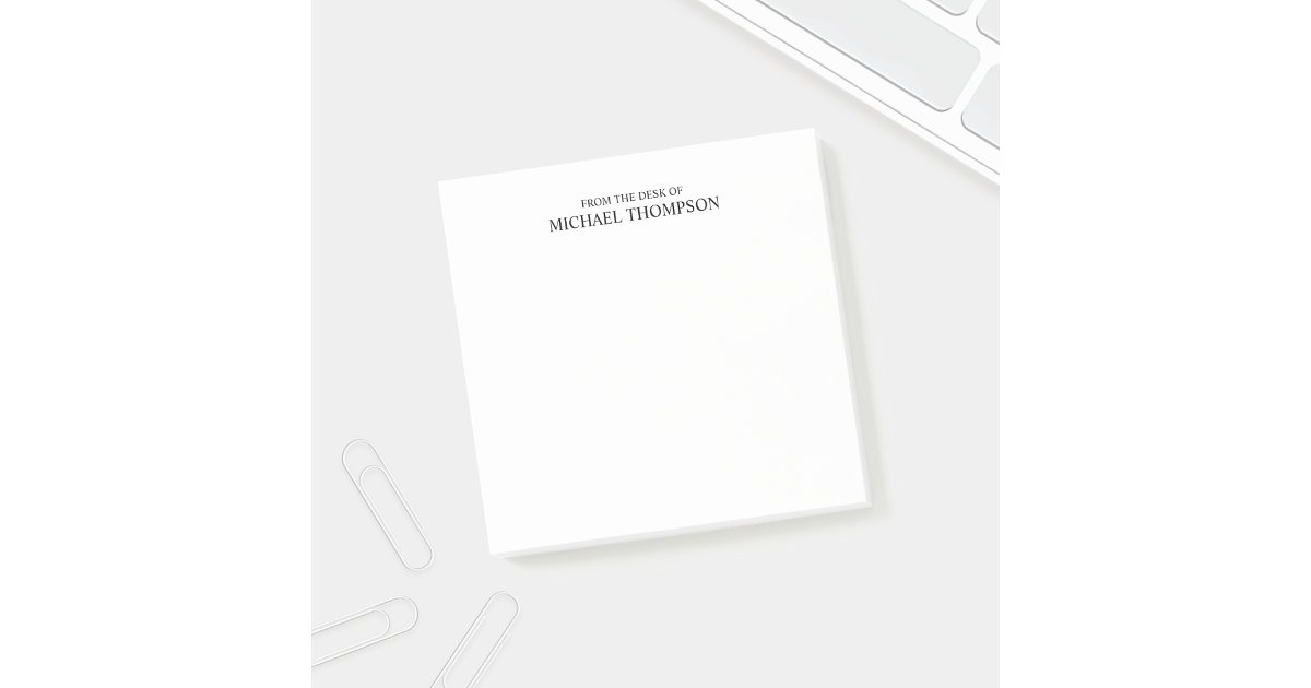 Professional Black and White Post-it Notes | Zazzle