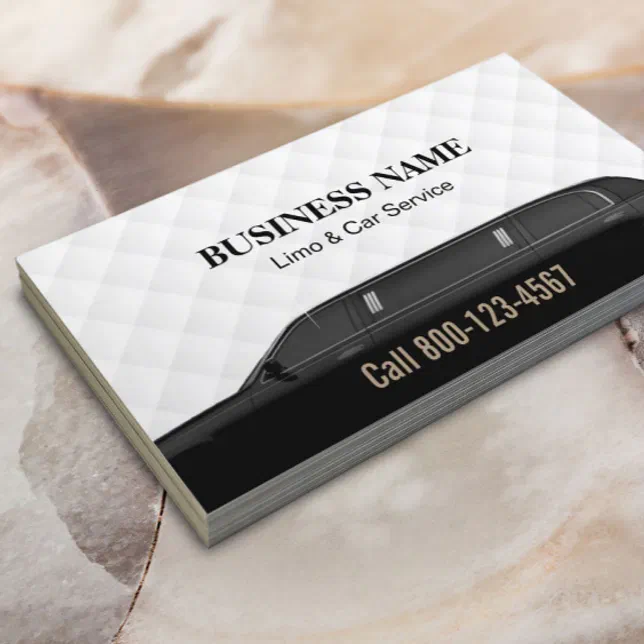 Professional Black Limousine Limo & Car Service Business Card | Zazzle