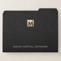 Professional Black Luxury File Folder Set | Zazzle