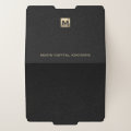 Professional Black Luxury File Folder Set | Zazzle