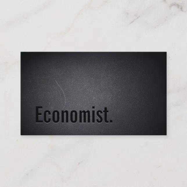 Professional Black Out Economist Business Card | Zazzle