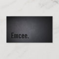 Professional Black Out Emcee Business Card | Zazzle