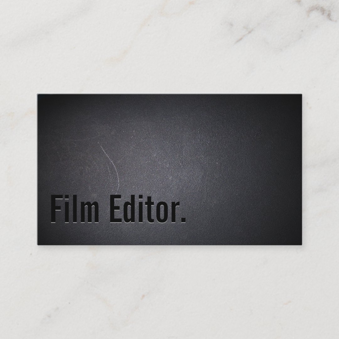 Professional Black Out Film Editor Business Card | Zazzle