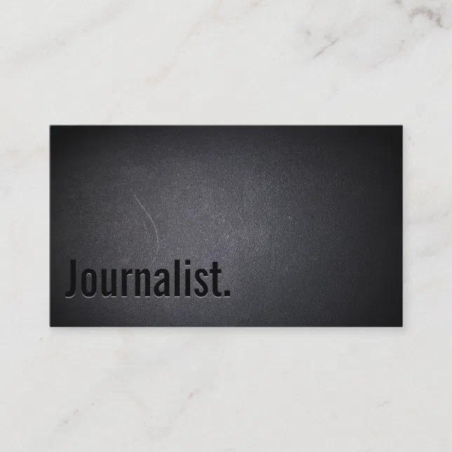 Professional Black Out Journalist Business Card | Zazzle