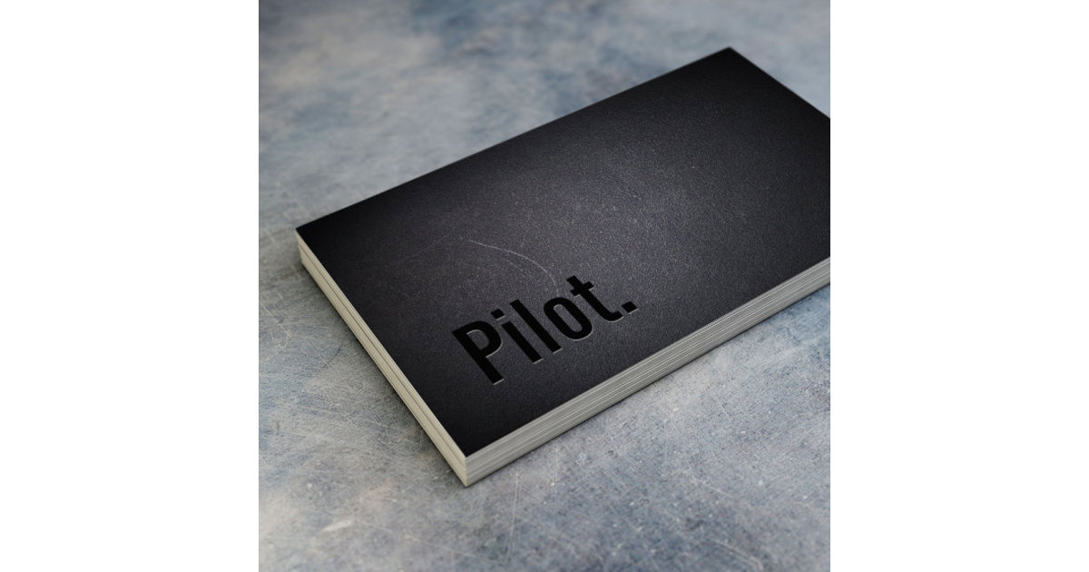 Professional Black Out Pilots Business Card | Zazzle