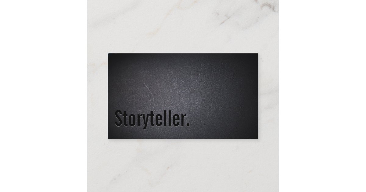Professional Black Out Storyteller Business Card | Zazzle