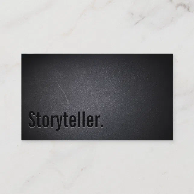 Professional Black Out Storyteller Business Card | Zazzle
