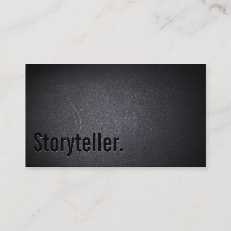Professional Black Out Storyteller Business Card | Zazzle