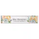 Professional Blue and Yellow Floral Teacher Desk Name Plate | Zazzle