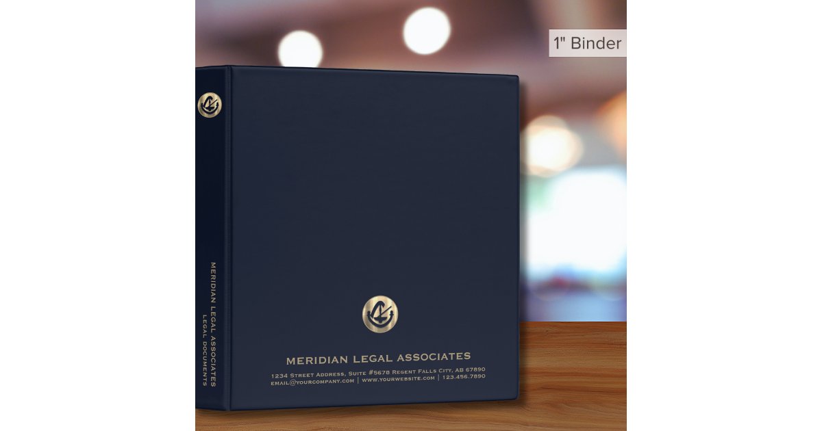 Professional Blue Legal Binder | Zazzle