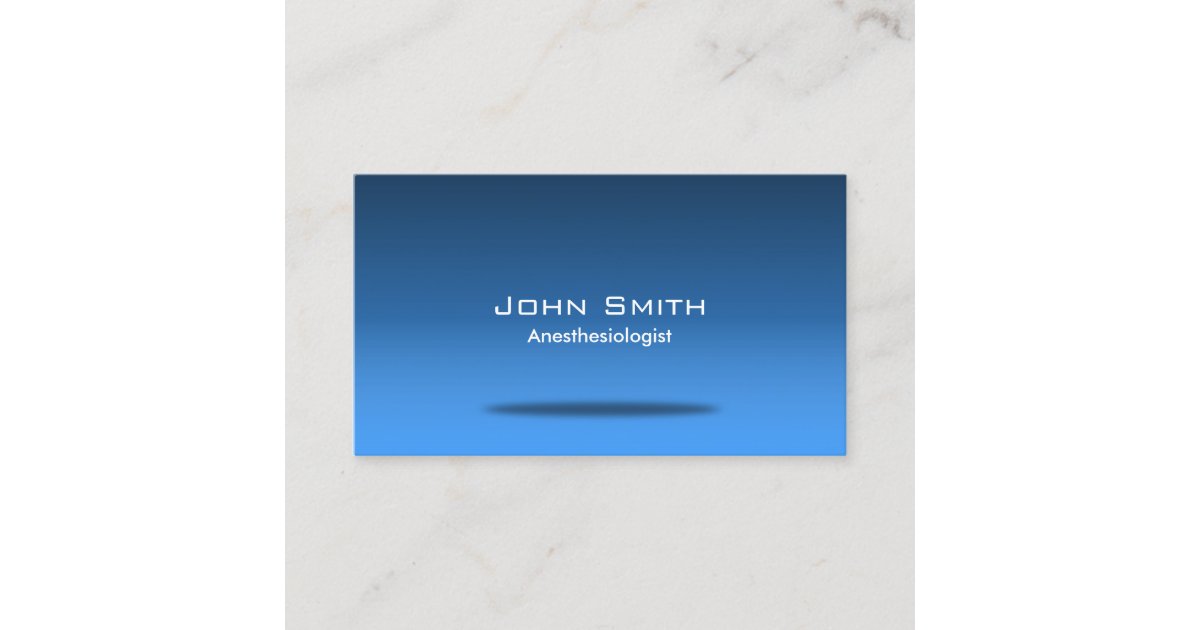 Professional Blue Space Anesthesiologist Business Card | Zazzle