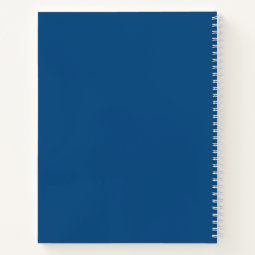 Professional Blue & White Personalized Name Notebook | Zazzle