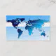 Professional Blue World Map Business Card | Zazzle