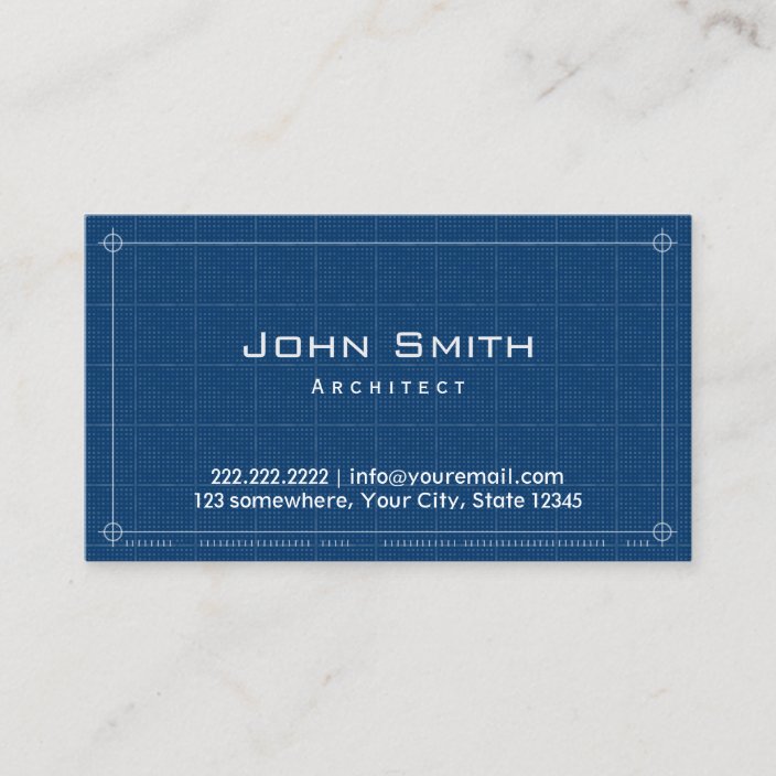 Professional Blueprint Architect Business Card | Zazzle.com