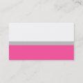 PROFESSIONAL bold job color block gray candy pink Business Card | Zazzle