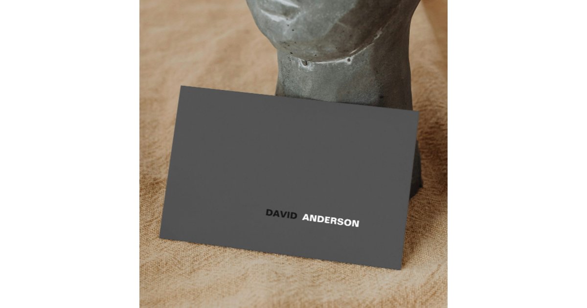 Professional Bold Logo Modern Simple Minimalist Business Card | Zazzle