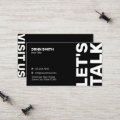 Professional Bold Minimalist Modern Calling Card | Zazzle