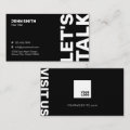 Professional Bold Minimalist Modern Calling Card | Zazzle