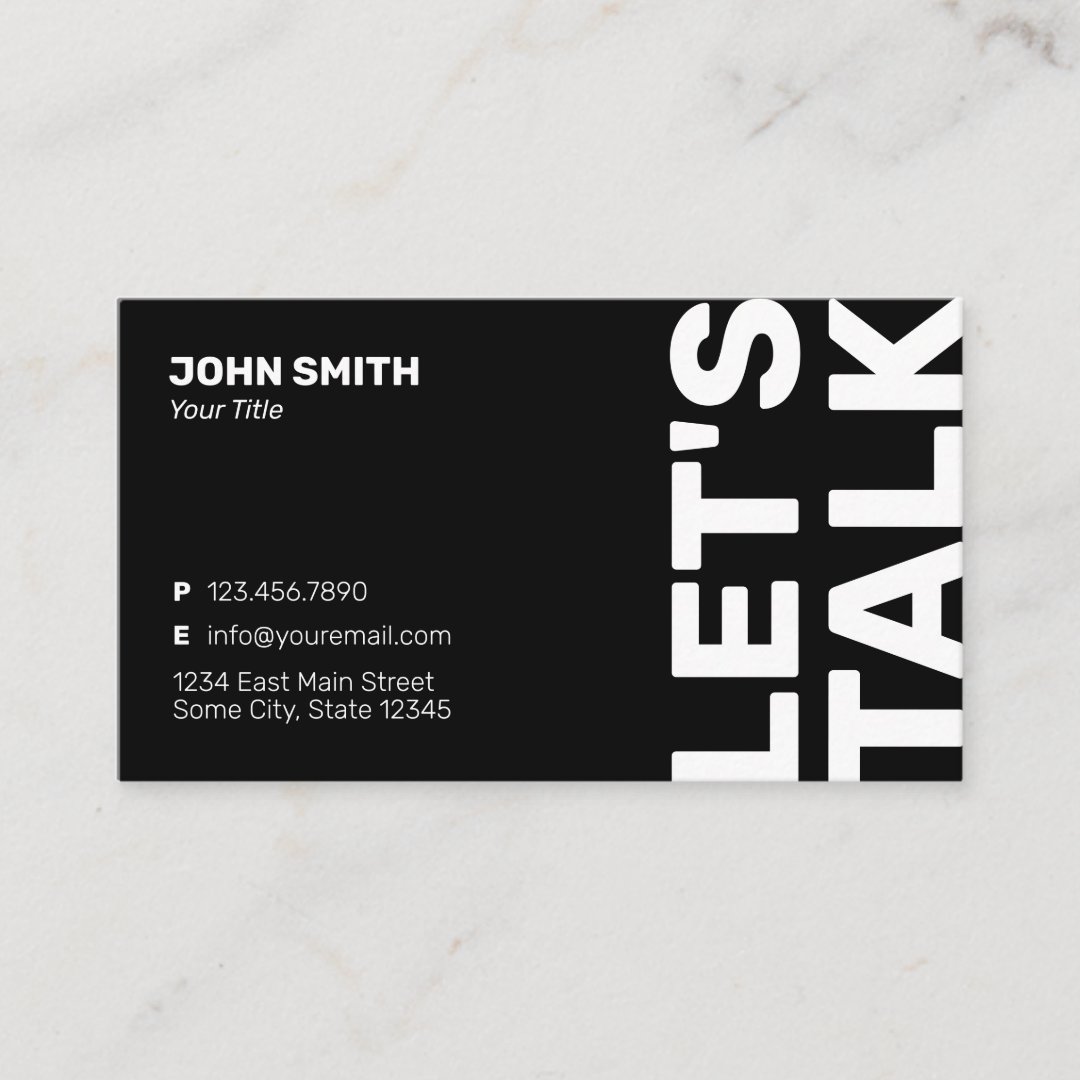 Professional Bold Minimalist Modern Calling Card | Zazzle