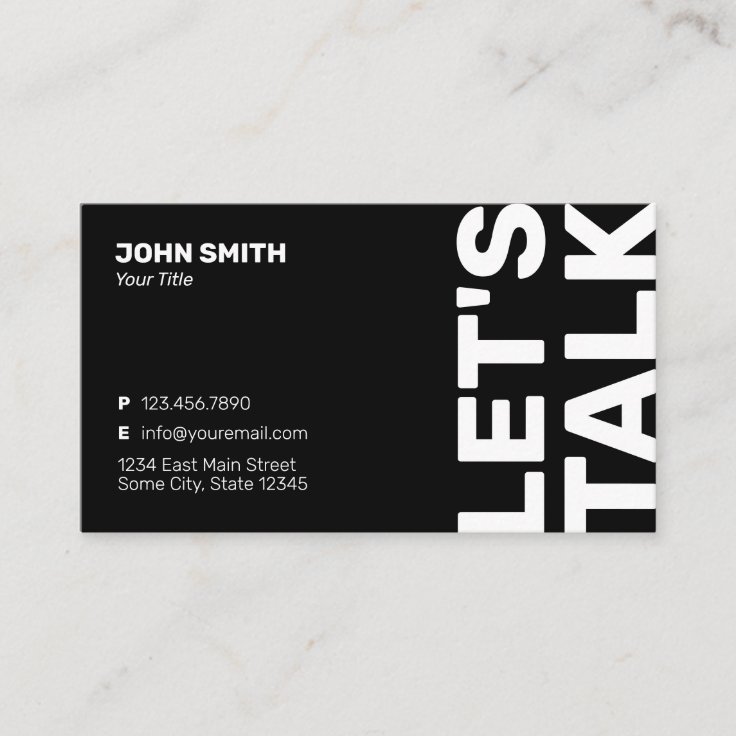 Professional Bold Minimalist Modern Calling Card | Zazzle