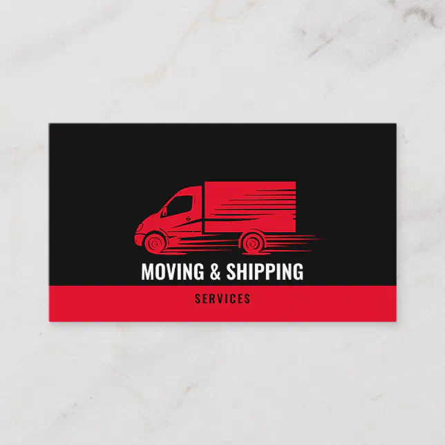 Professional Box Truck Moving Delivery Company Business Card | Zazzle