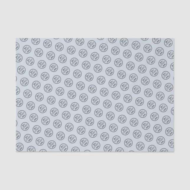 Professional Branding Minimalist Logo Soft Navy Tissue Paper | Zazzle