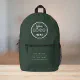 Professional Branding Modern Forest Green Logo Printed Backpack | Zazzle
