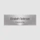 Professional Brushed Metal Look Name and Title Name Tag | Zazzle