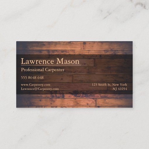 Professional Builder / Carpenter Business Card | Zazzle