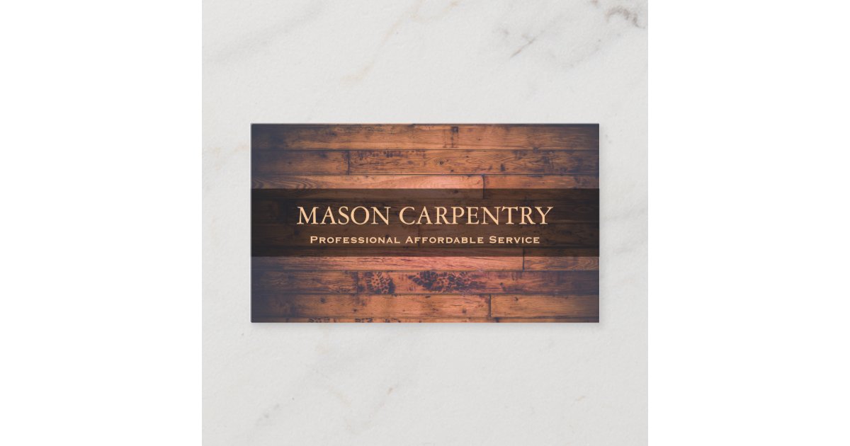 Professional Builder / Carpenter Business Card | Zazzle