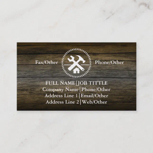 Professional Builder Carpenter Tools Woodworking Business Card | Zazzle