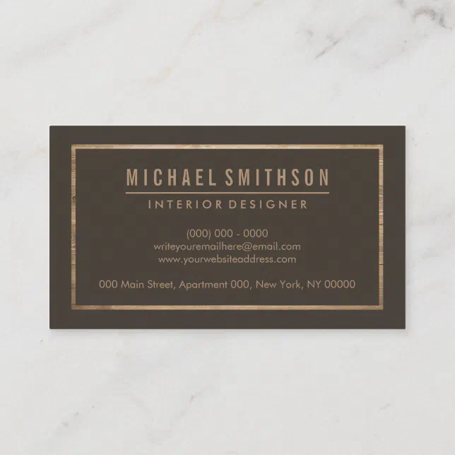 Professional Builder Carpenter Wooden Business Card | Zazzle