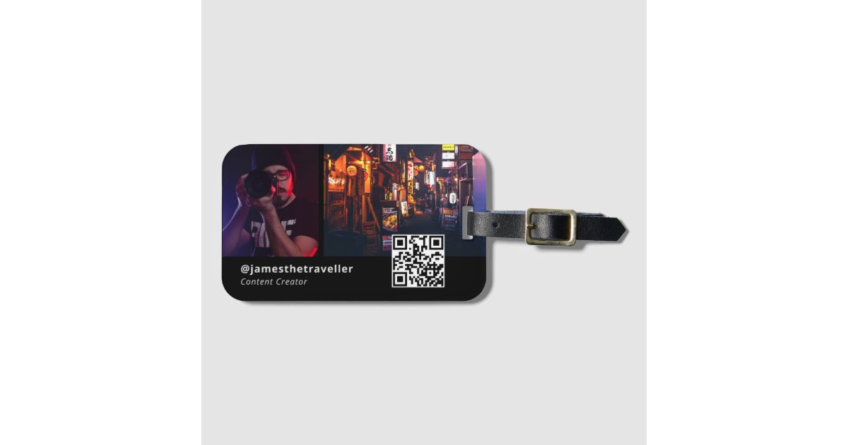 Professional Business Card with QR Code Luggage Tag | Zazzle