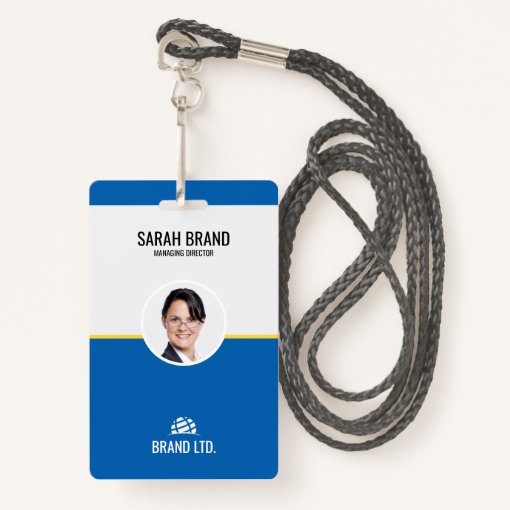 Professional Business Employee ID Badge | Zazzle