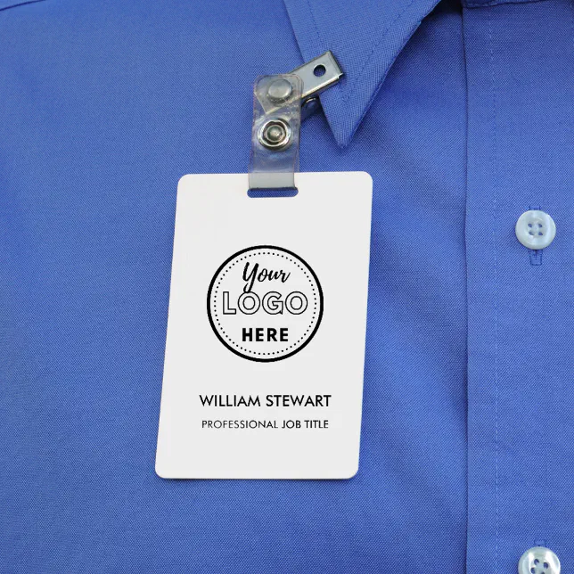 Professional business logo Company Employee Staff Badge | Zazzle