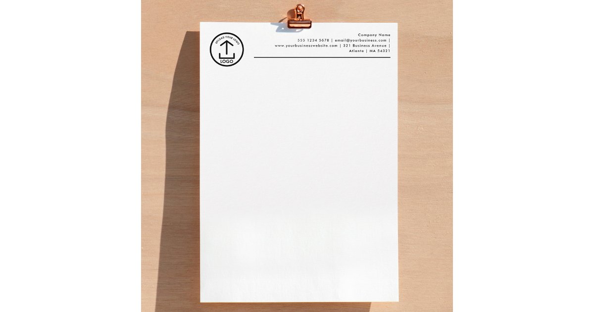 Professional Business Logo Header Letterhead | Zazzle
