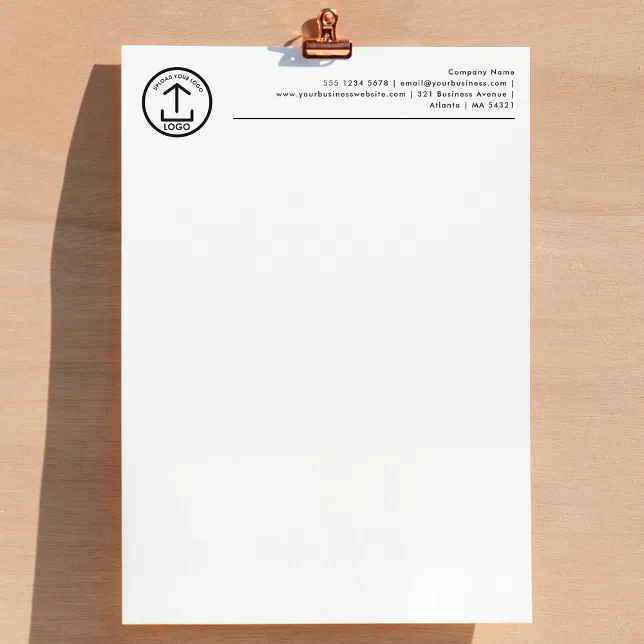 Professional Business Logo Header Letterhead | Zazzle