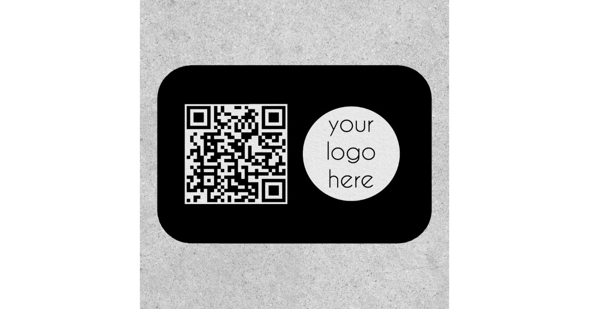 Professional Business Logo QR Code Patch | Zazzle