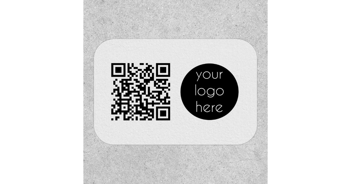Professional Business Logo QR Code Patch White | Zazzle