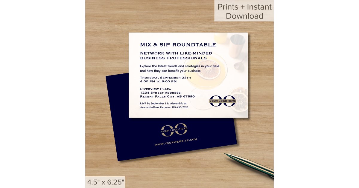 Professional Business Networking Event Invitation | Zazzle