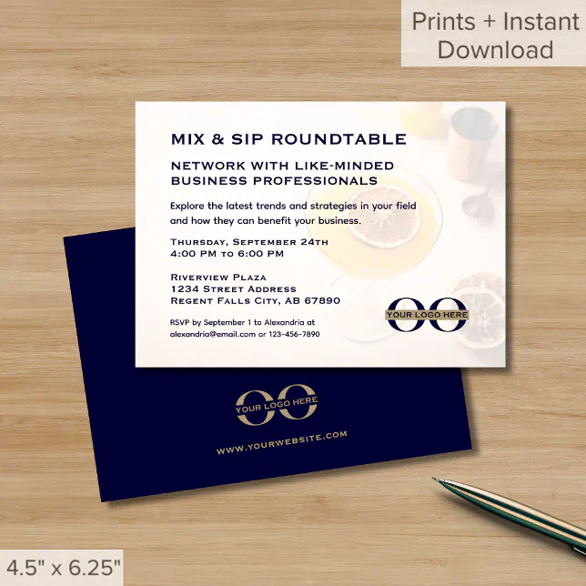 Professional Business Networking Event Invitation | Zazzle