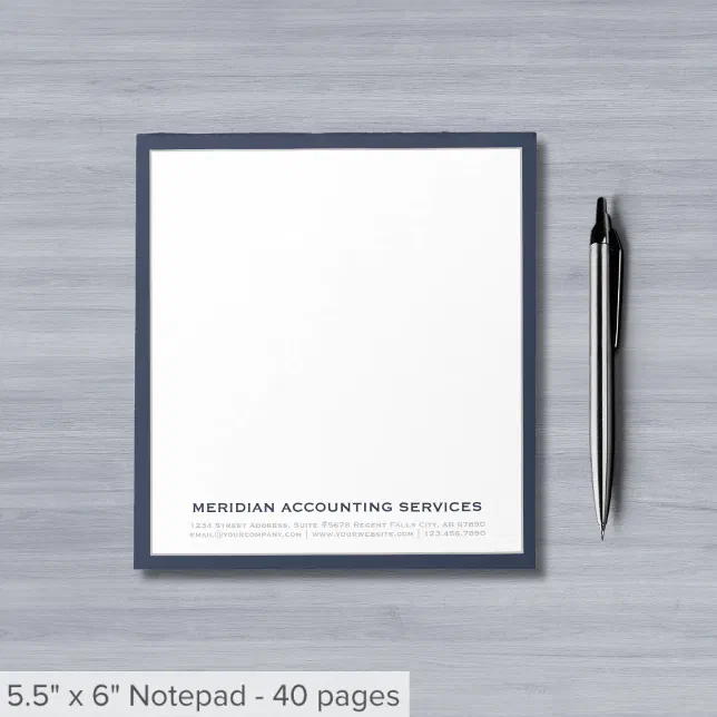 Professional Business Notepad | Zazzle