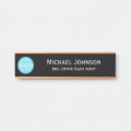 Professional Business Office Logo Name Title Black Door Sign | Zazzle